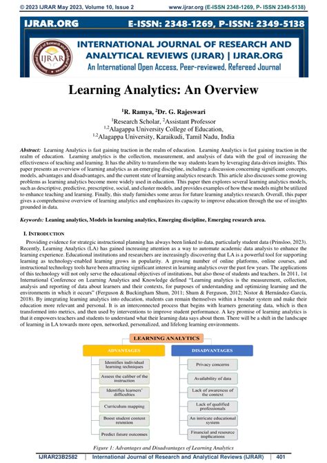 PDF Learning Analytics An Overview