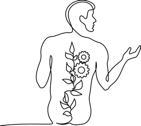 Fashion One Line Drawing Two Faces Royalty Free Vector Image