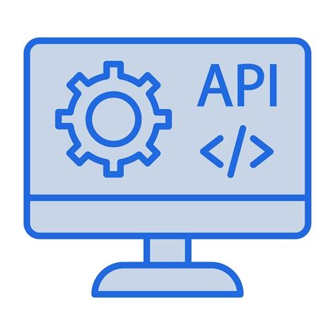 premium vector web api blue tone illustration