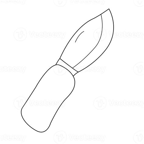 Knife Outline Vector On Transparent Background PNG