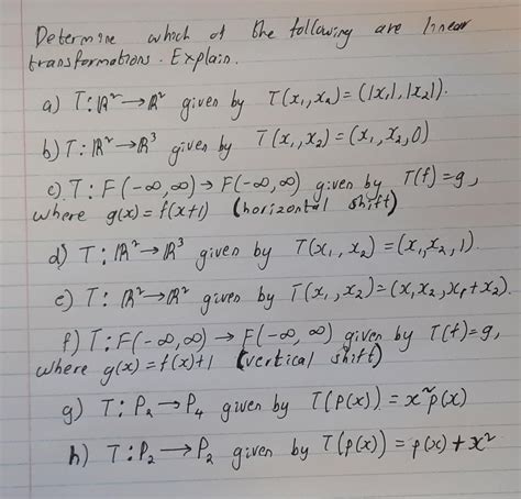 Solved 3 X4 Given By T F G Determine Which Of The Chegg Com