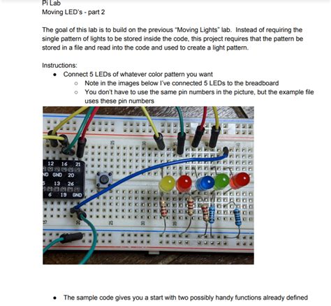 Solved Pi Lab Moving LED S Part The Goal Of This Lab Is Chegg Com