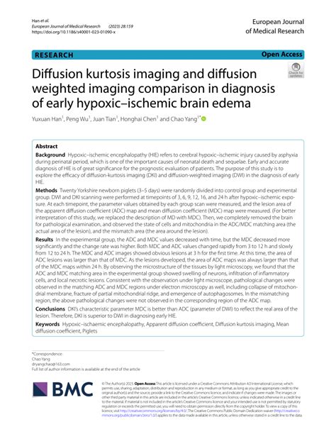 Pdf Diffusion Kurtosis Imaging And Diffusion Weighted Imaging