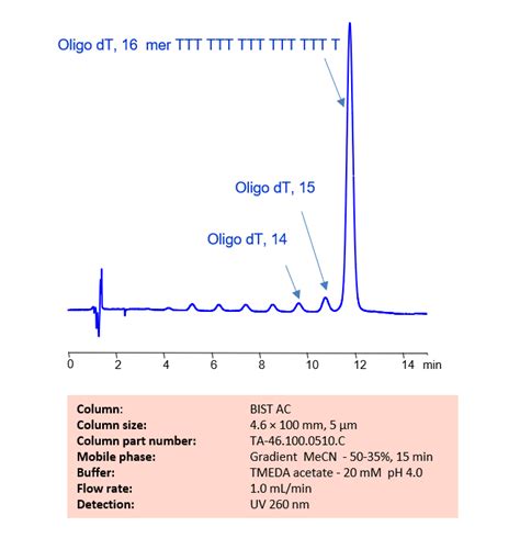 HPLC Method For Analysis Of Oligo DT Mer On BIST A Column SIELC Technologies
