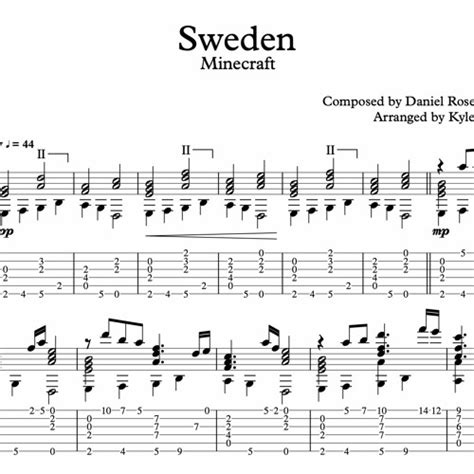 Stream Minecraft Sweden Classical Guitar Solo By Kylegrayyoung