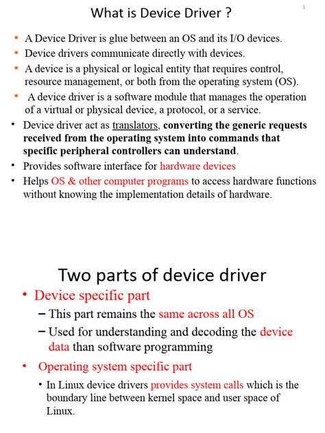 device drivers pdf device driver operating system