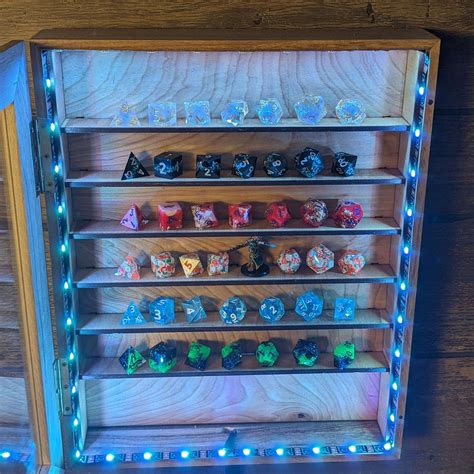 Luxury Dnd Dice Display Case Dungeons Dragons Dice Shelf Etsy