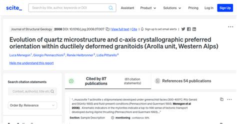 Citation Report Evolution Of Quartz Microstructure And C Axis