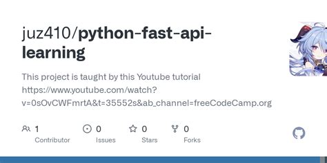 Github Juz410python Fast Api Learning This Project Is Taught By