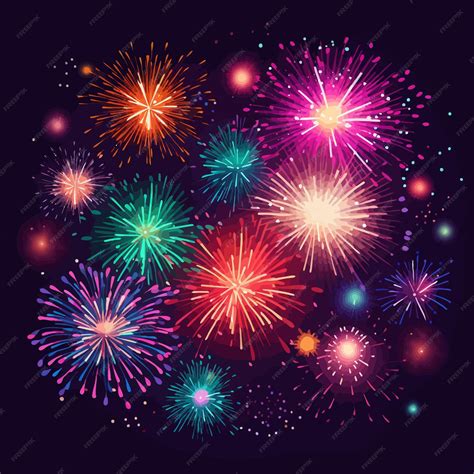 Nightexplodingfireworkcolorfireworksdiwali Premium Ai Generated