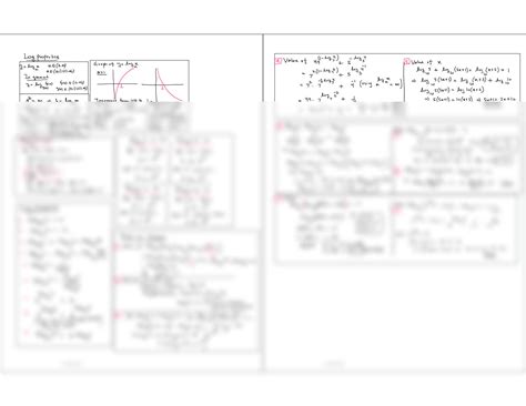 Solution Logarithm Summarised Notes Studypool