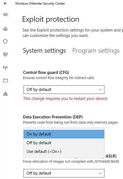 Konfigurieren Sie Windows Defender Exploit Guard Wdeg In Windows 11