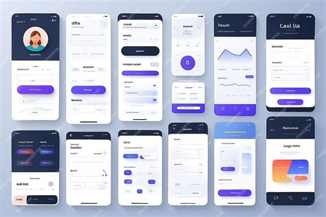 Ui Ux App Kit Set Web Interface Elements Responsive Mobile Website With Different Gui Layout