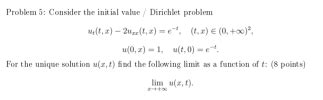 Problem 1 Solve The Initial Value Dirichlet Problem On The Half Line