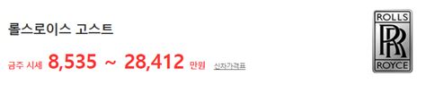 롤스로이스 고스트 중고차 가격 블랙배지 Ewb