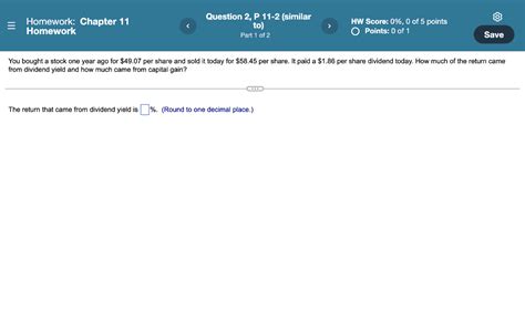 Solved Homework Chapter 11 Homework Question 2 P 11 2