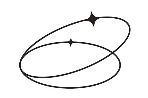 Premium Vector Star Orbit Basic Graphic Sticker Design