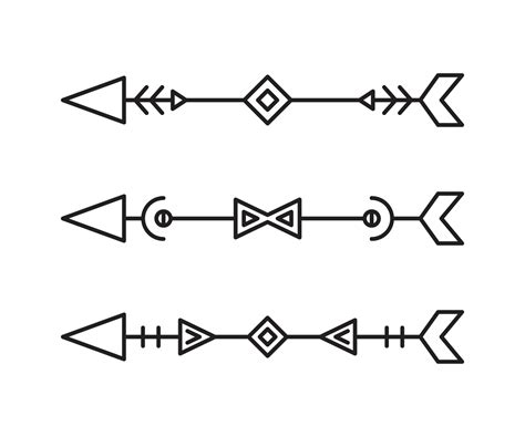 Decorative Arrow Line Art 18813915 Vector Art At Vecteezy