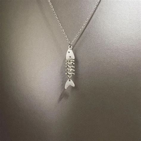Vintage Vintage Small Fish Bones Fishbone Necklace Darazpk