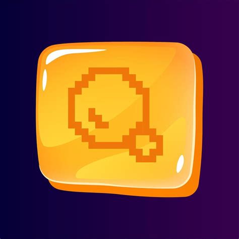 data seeking glossy ui button with pixelated icon 16090345 vector art at vecteezy