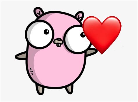 Gopher Holding Up A Heart Cartoon 683x525 Png Download Pngkit
