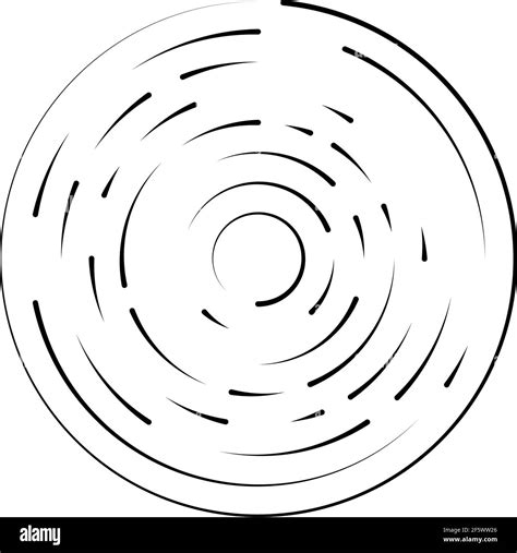 Segmented Circular Concentric Circle Element — Stock Vector Illustration Clip Art Graphics