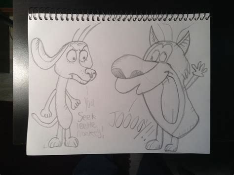 Ralph Bakshi Style Drawing Of Ren And Stimpy By Crashfan96 On Deviantart