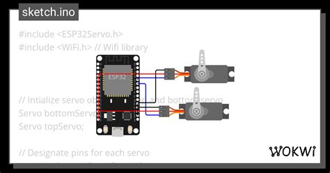 Object Tracking Camera Servo Diagram Wokwi ESP STM Arduino Simulator