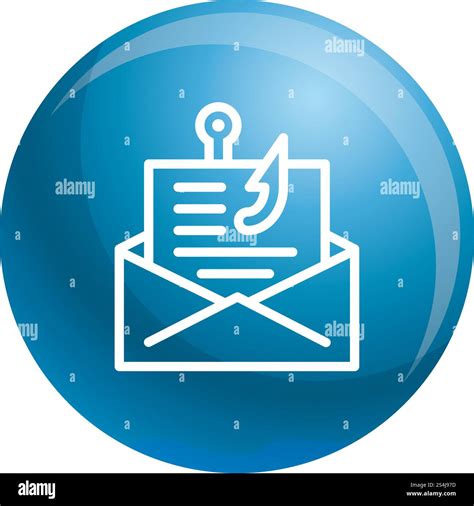 Email Phishing Icon Outline Email Phishing Vector Icon For Web Design Isolated On White