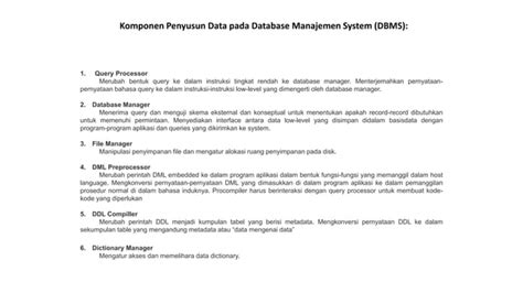 Basic Understanding Of Database Indonesian Ppt