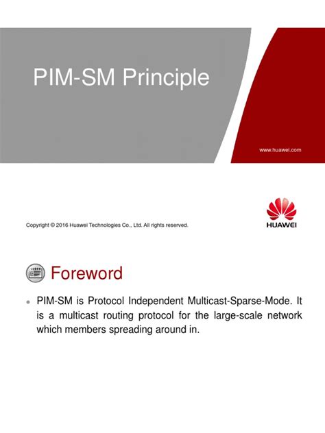 Oda062006 Pim Sm Principle Issue1 01 Pdf Communications Protocols Internet Protocols