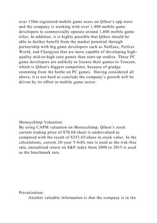 Qihoo Qihoo 360 Technology Co Ltd Headquartered In Beijing Docx