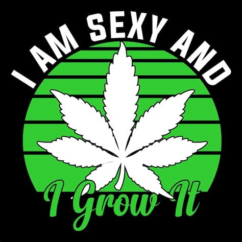 Premium Vector I Am Sexy And I Grow It Quotes Cannabis Tshirt Design