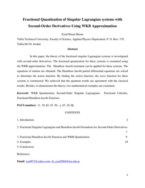 Pdf Fractional Quantization Of Singular Lagrangian Systems With
