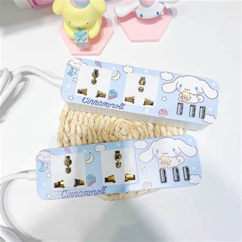Ready Stock Hello Kitty My Melodycinnamoroll Extension Usb Socket Power Socket Shopee Malaysia
