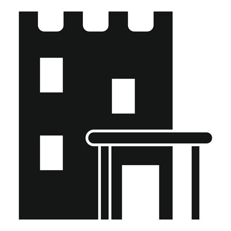 Building With Columns And Canopy Modern Architecture Icon 47222254 Vector Art At Vecteezy