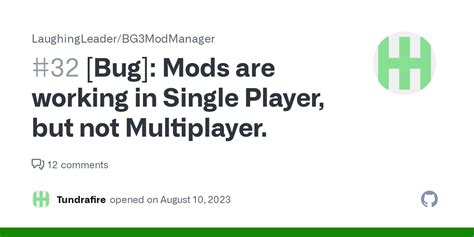 [bug] mods are working in single player but not multiplayer · issue 32 · laughingleader