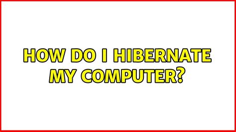 Ubuntu How Do I Hibernate My Computer Youtube