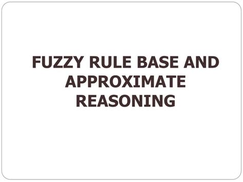 Fuzzylogic Ppt