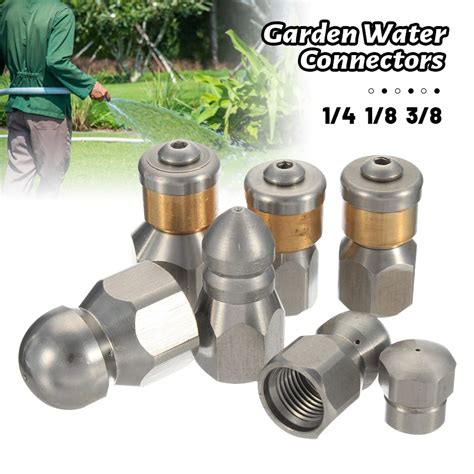 4000psi 14 38 하수 분사기 노즐 버튼 노즈 압력 배수 호스 파이프 탭 스프레이 노즐 파이프 자동차 정원 청소