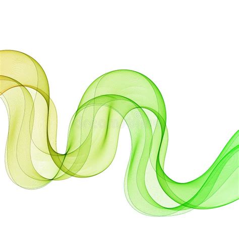 Yellow Green Wave Abstract Wave Curves On A White Background Design Element Eps 10 Stock