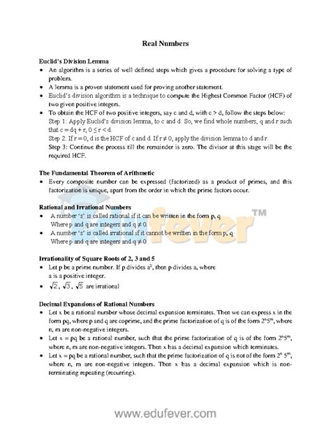 chapter 1 real numbers revision notes real numbers euclid s