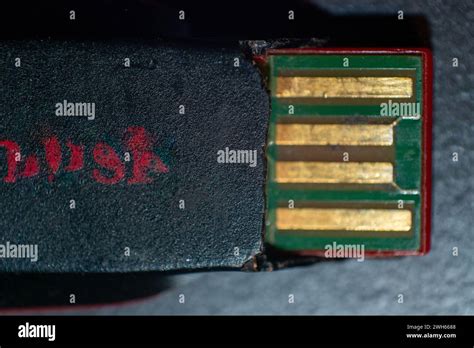 A Detailed Macro Photo Capturing The Intricate Design And Technology Of A USB Flashdisk A