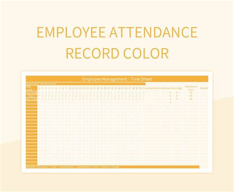 fluorescent color employee attendance data visualization board excel