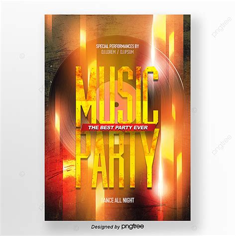 Fashion Cool Flashlight Effect Flashlight Party Theme Poster Template