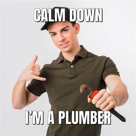 Free Vector Simple Funny Calm Down Im A Plumber Square Meme