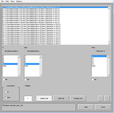The Fuzzy Rule Editor With The Used Rules Totally 20 Rules Have Been