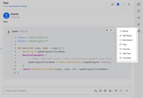 Send Code Block Messages
