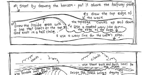 How To Draw Worksheets For The Babe Artist Printable How To Draw Ocean Waves Worksheet