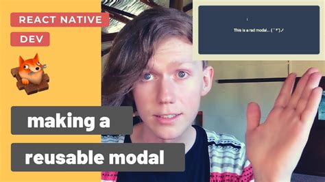Making A Reusable Modal For React Native Apps Youtube